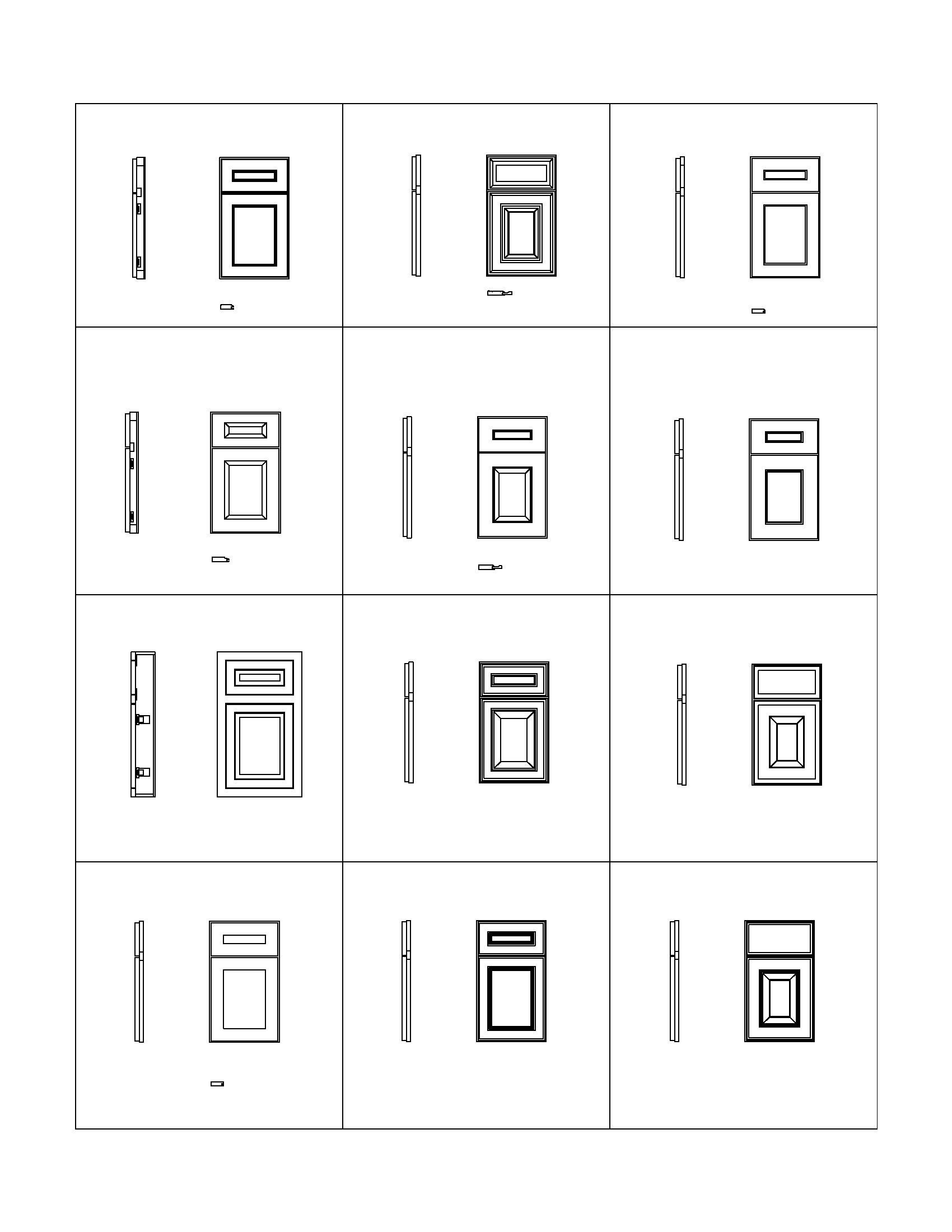 Autocad Cabinet Door Profile Drawings 2D DWG Blocks for - Etsy