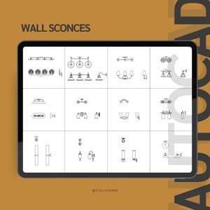 2D Autocad Blocks I Wall Light Fixtures I Interior Design - Etsy