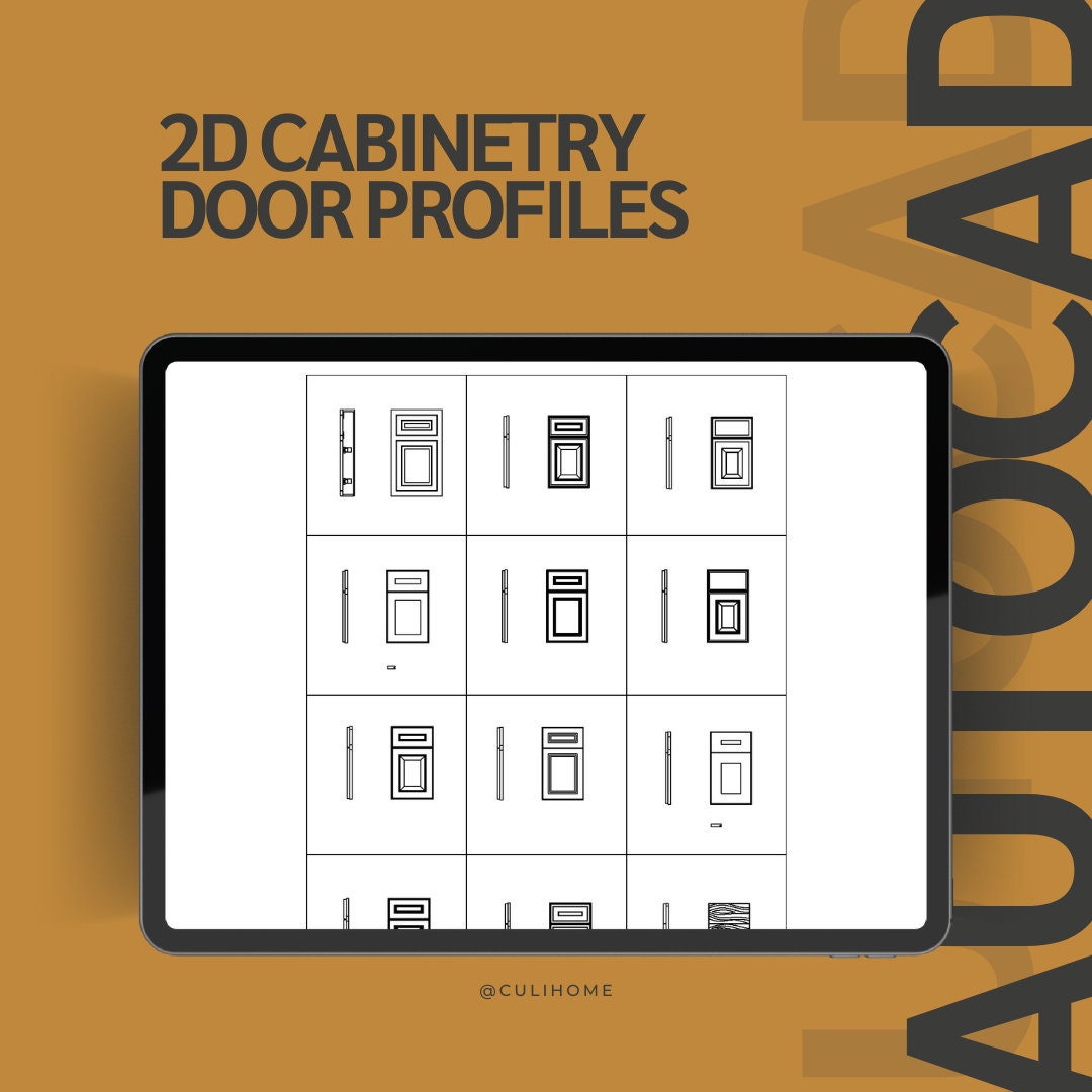 Autocad Cabinet Door Profile Drawings - 2D DWG Blocks for Architectural ...