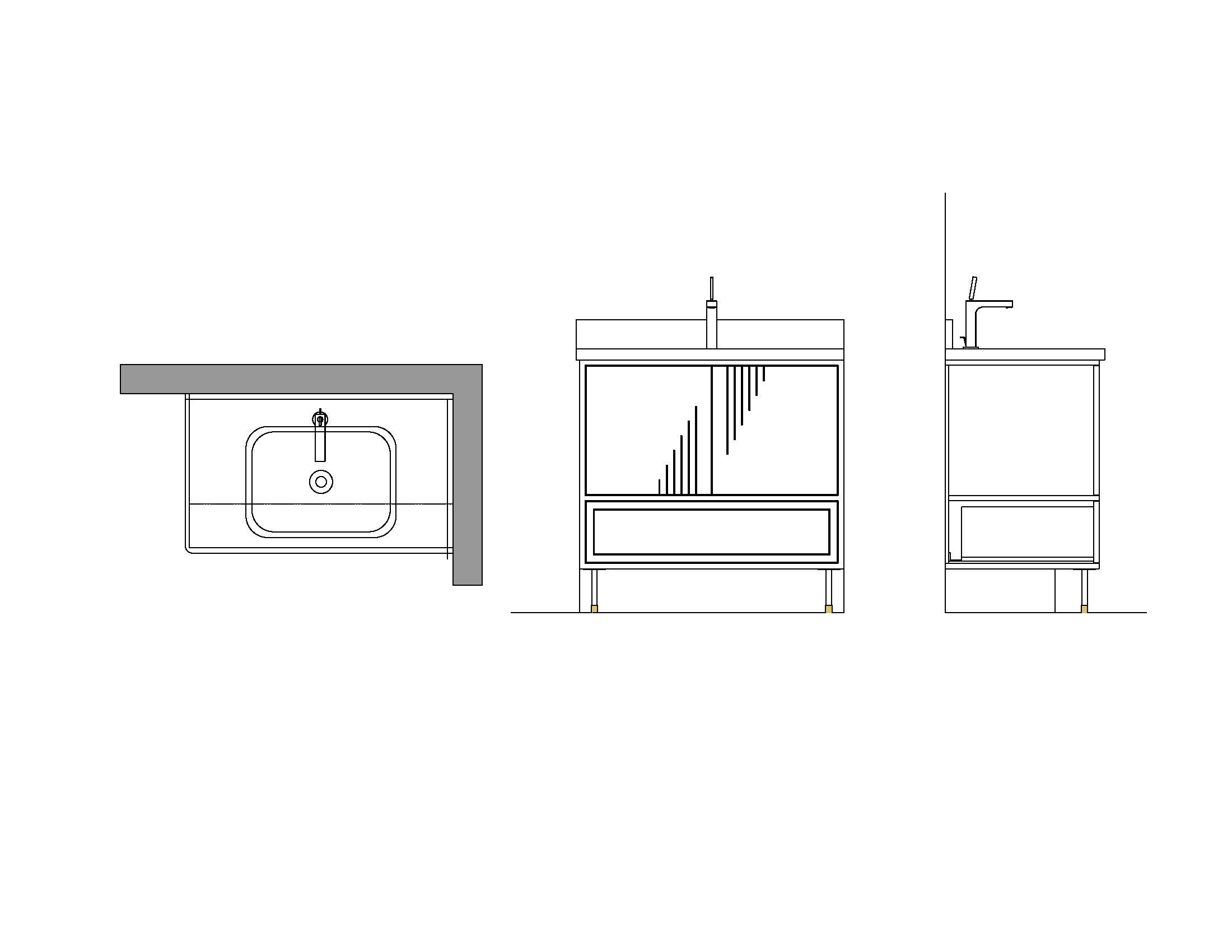 Autocad Bathroom Vanity Elevations Detailed Digital Designs - Etsy