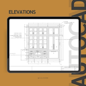 DWG Autocad 2D Kitchen Design, Kitchen Elevations, Cabinetry Details ...