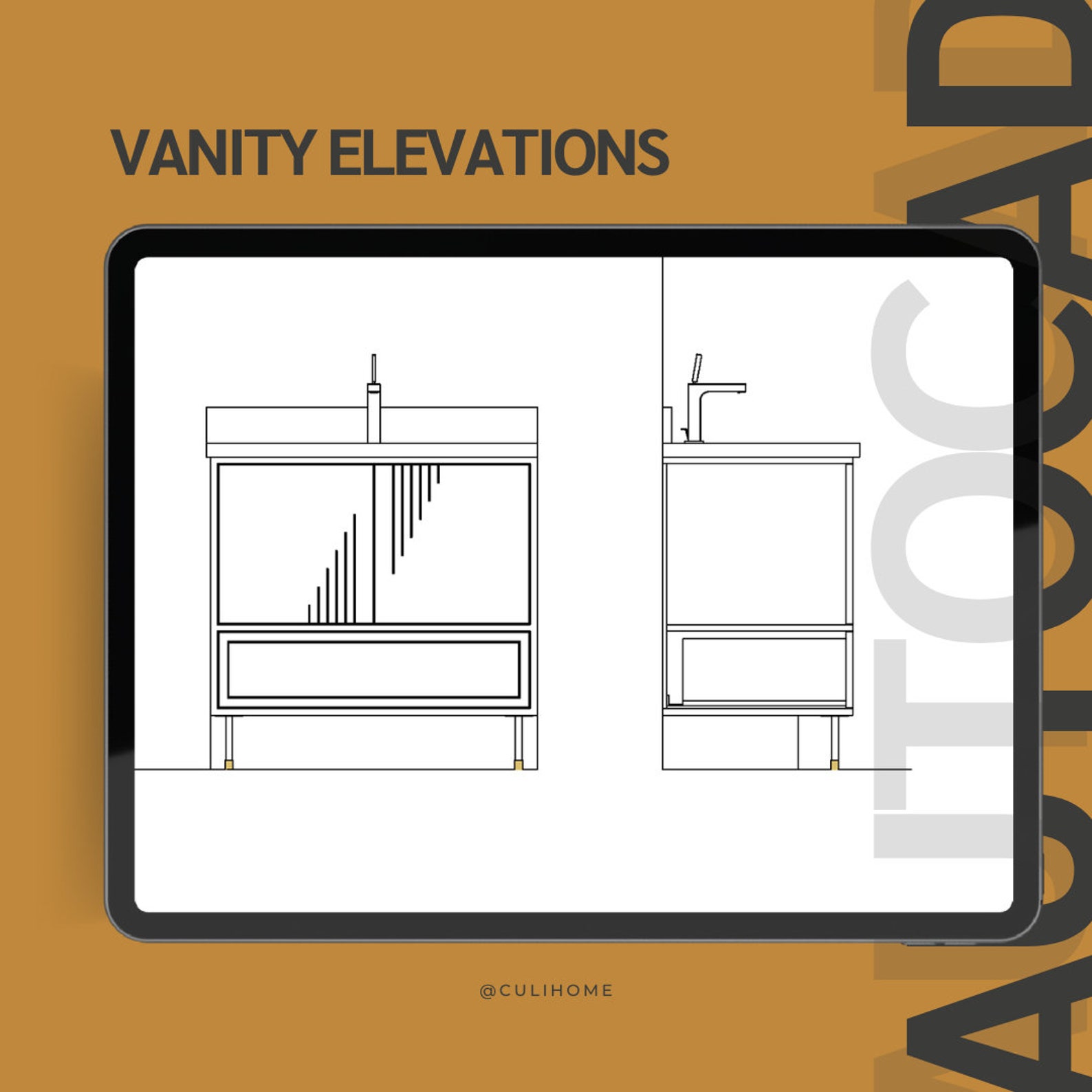 Autocad Bathroom Vanity Elevations - Detailed Digital Designs for Your ...