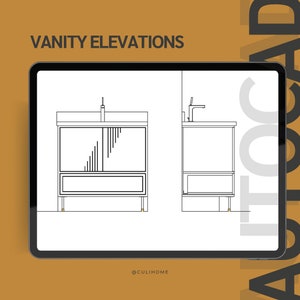 Autocad Bathroom Vanity Elevations - Detailed Digital Designs for Your ...