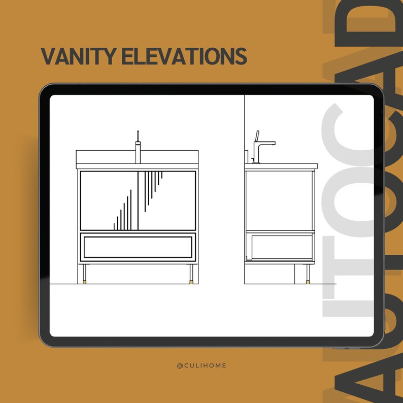 Autocad Bathroom Vanity Elevations - Detailed Digital Designs for Your ...