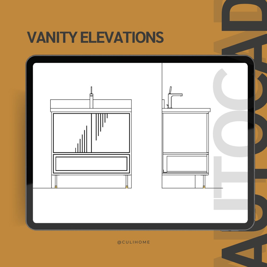 Autocad Bathroom Vanity Elevations - Detailed Digital Designs for Your ...