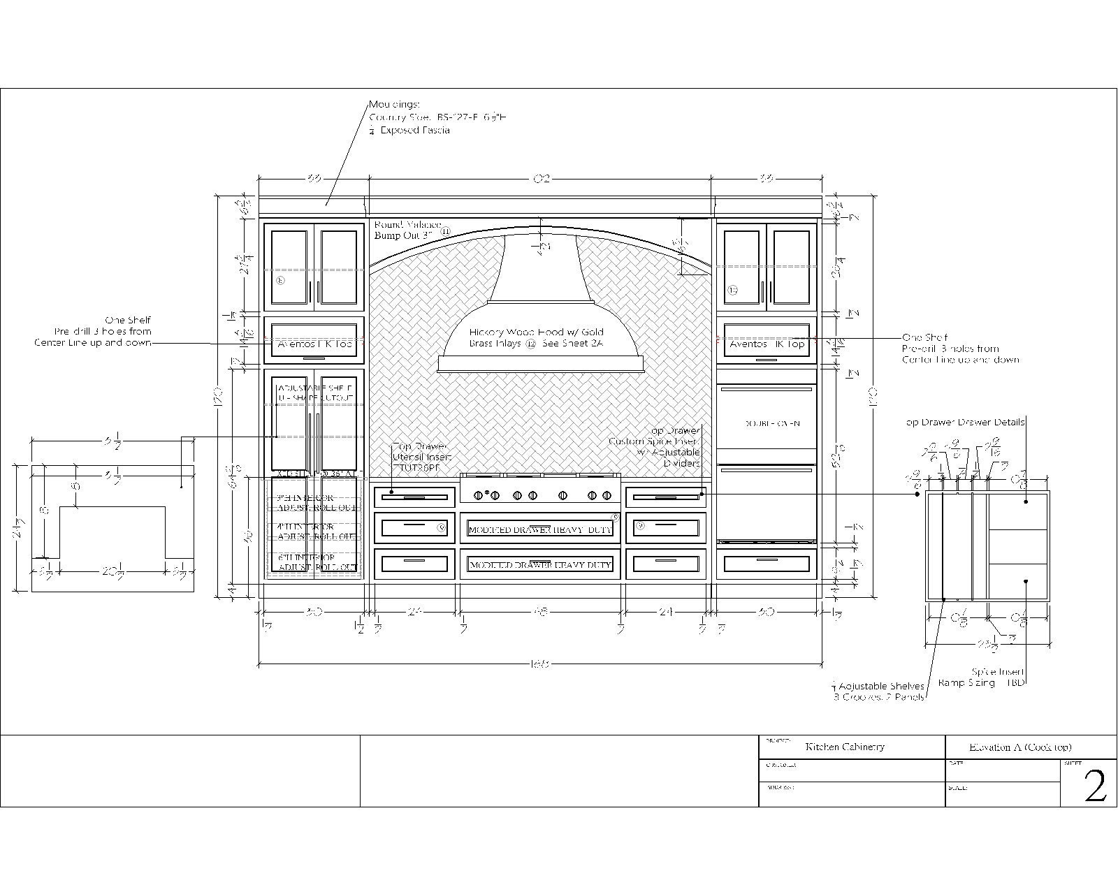 DWG Autocad 2D Kitchen Design, Kitchen Elevations, Cabinetry Details ...