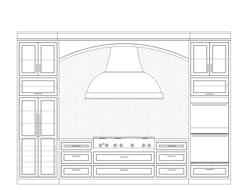 DWG Autocad 2D Kitchen Design, Kitchen Elevations, Cabinetry Details ...