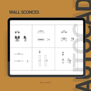 2D Autocad Blocks I Wall Light Fixtures I Interior Design - Etsy