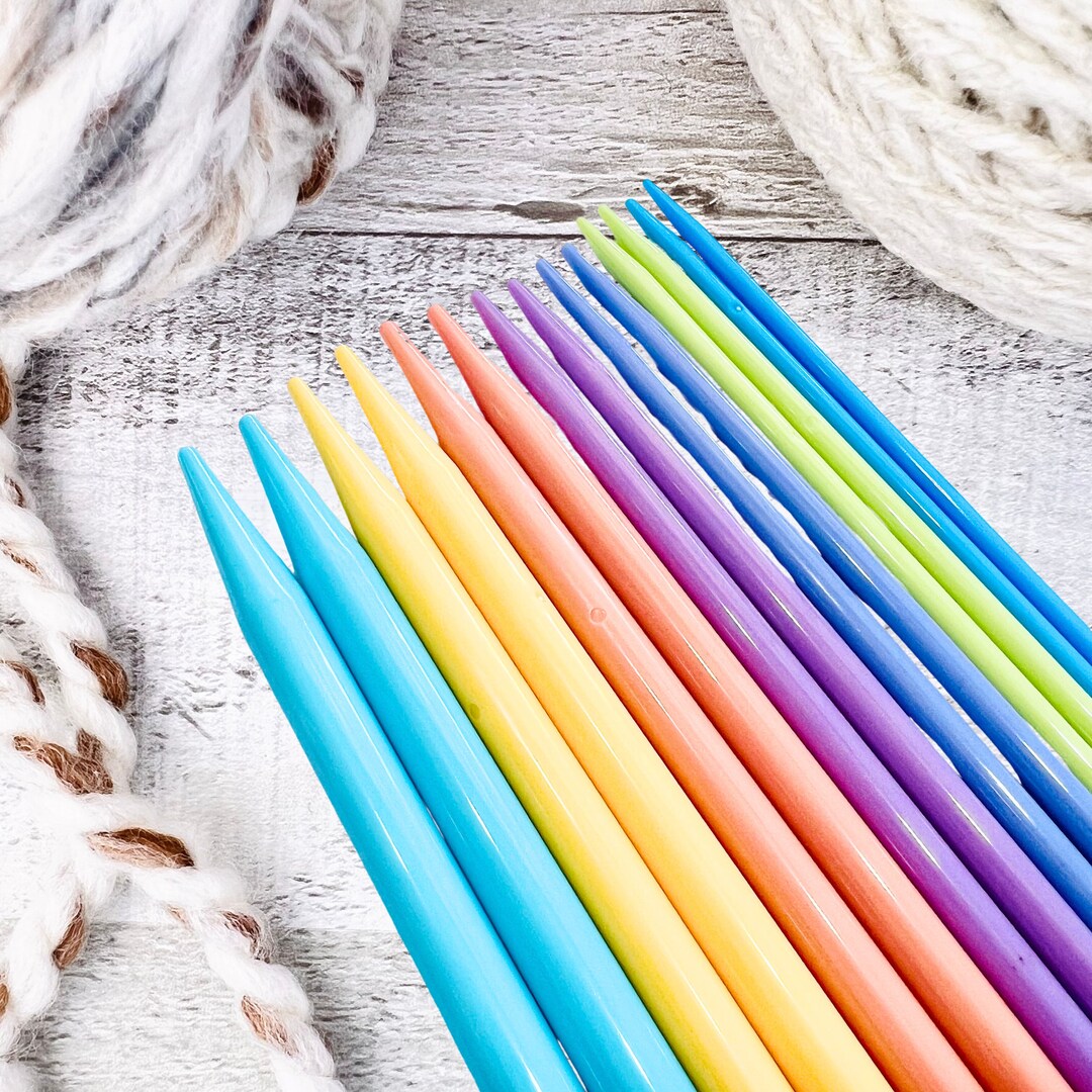 Double Point Knitting Needles Plastic, Set of 2 Knitting Needles ...
