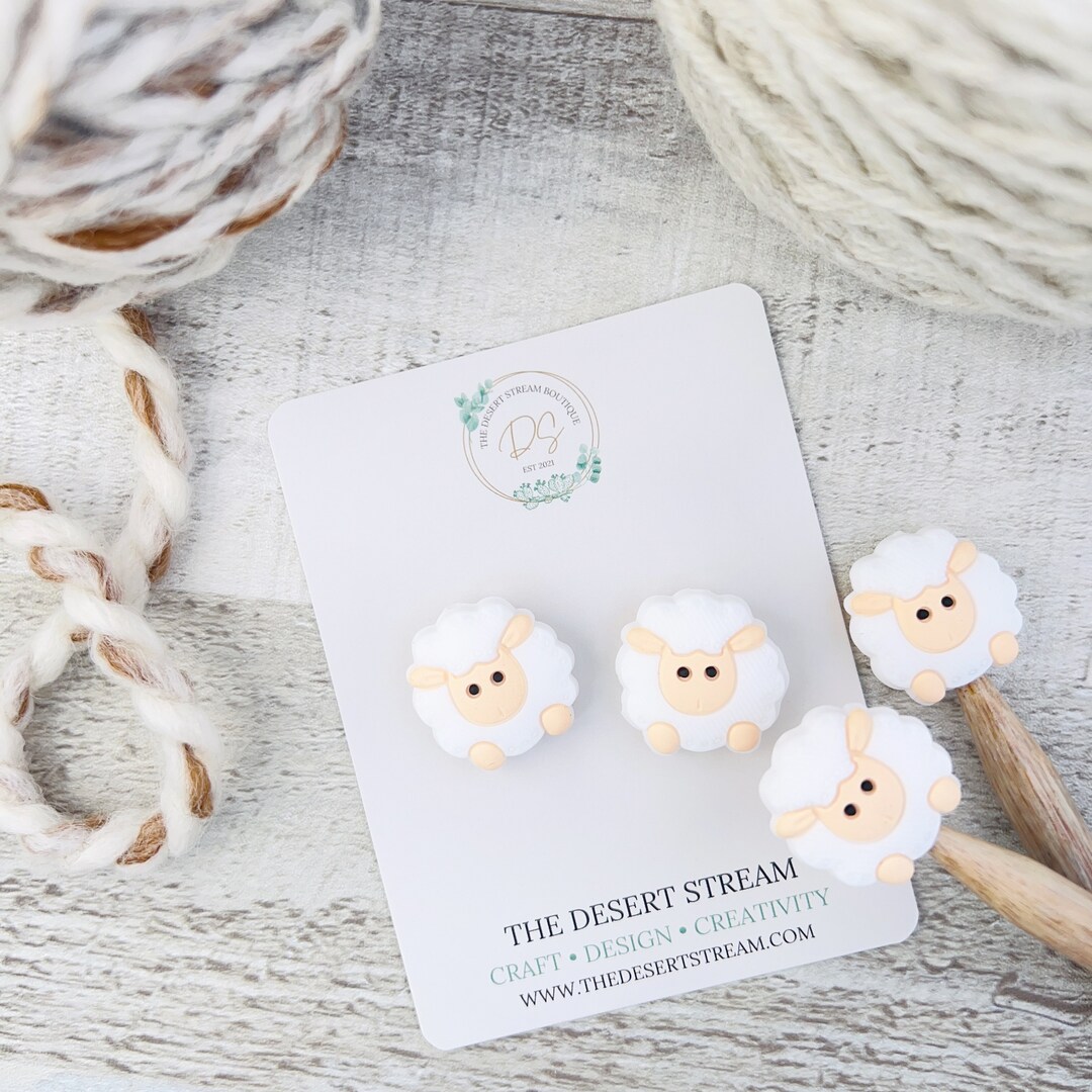Sheep Stitch Stoppers, Knitting Needle Point Protectors, Knitting ...