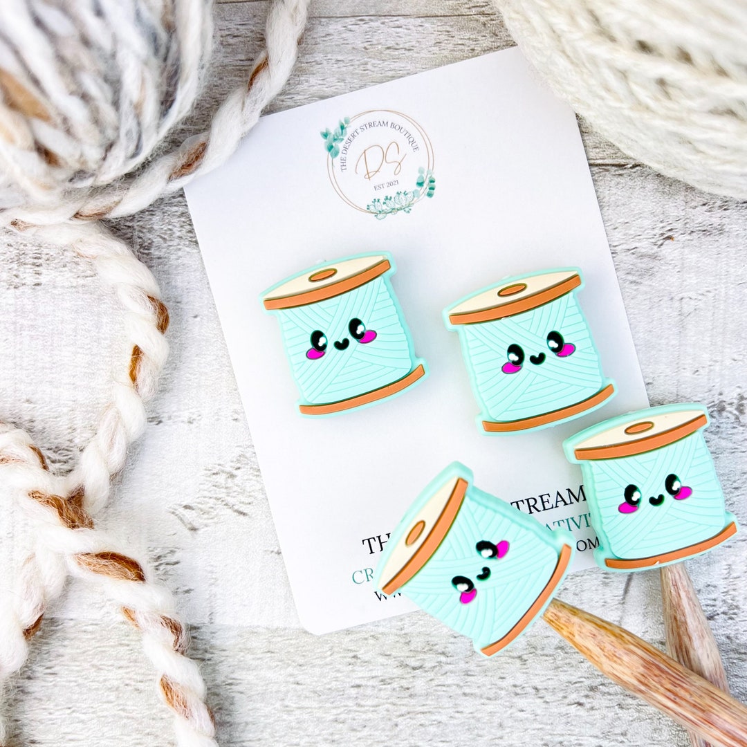 Yarn Spool Stitch Stoppers, Knitting Needle Point Protectors, Knitting ...