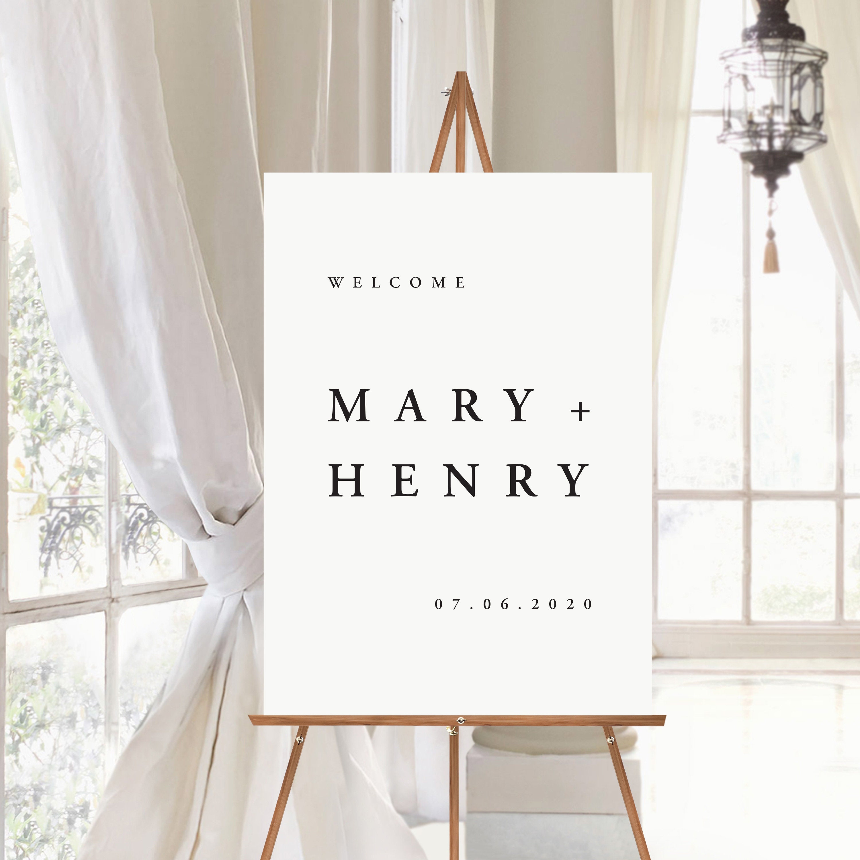 Minimalist Wedding Welcome Sign. Simple Wedding Welcome Sign. - Etsy