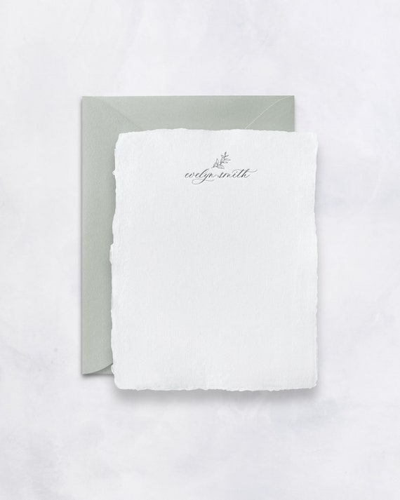 Personalized Stationery Handmade Paper / Personalized Note - Etsy