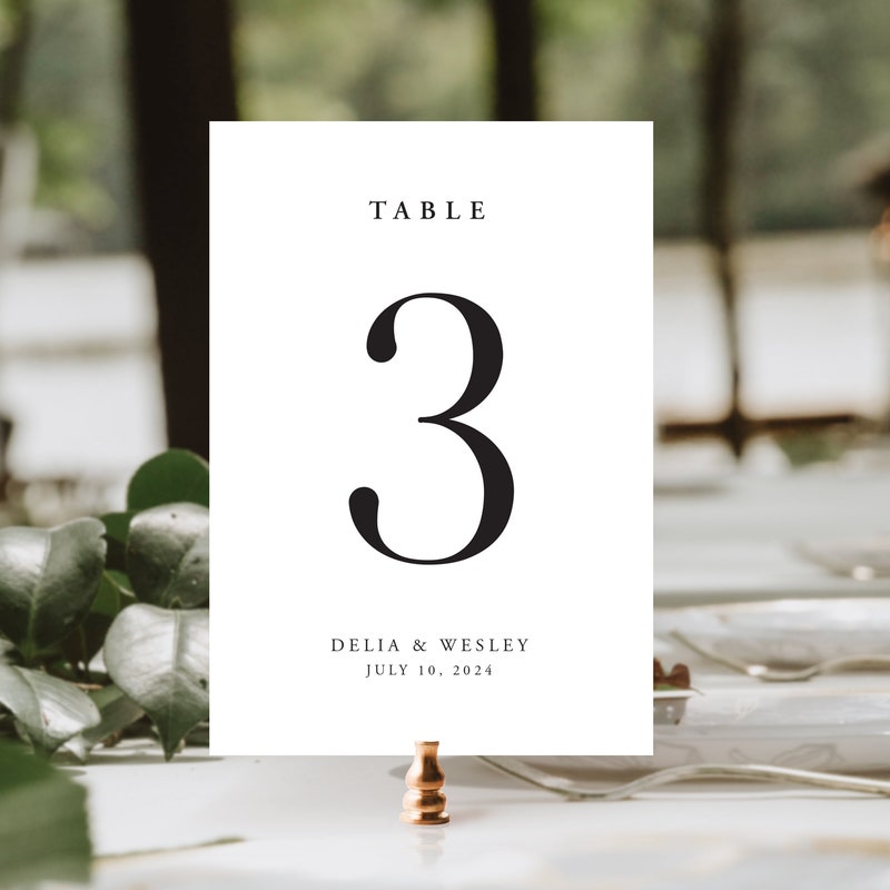 Modern Table Numbers - Etsy