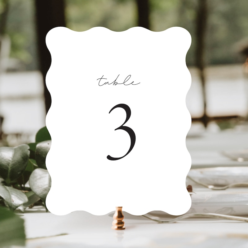 Modern Table Number - Etsy