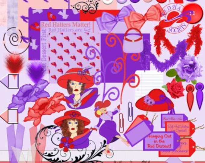 Red Hat Friendship Cards - Etsy