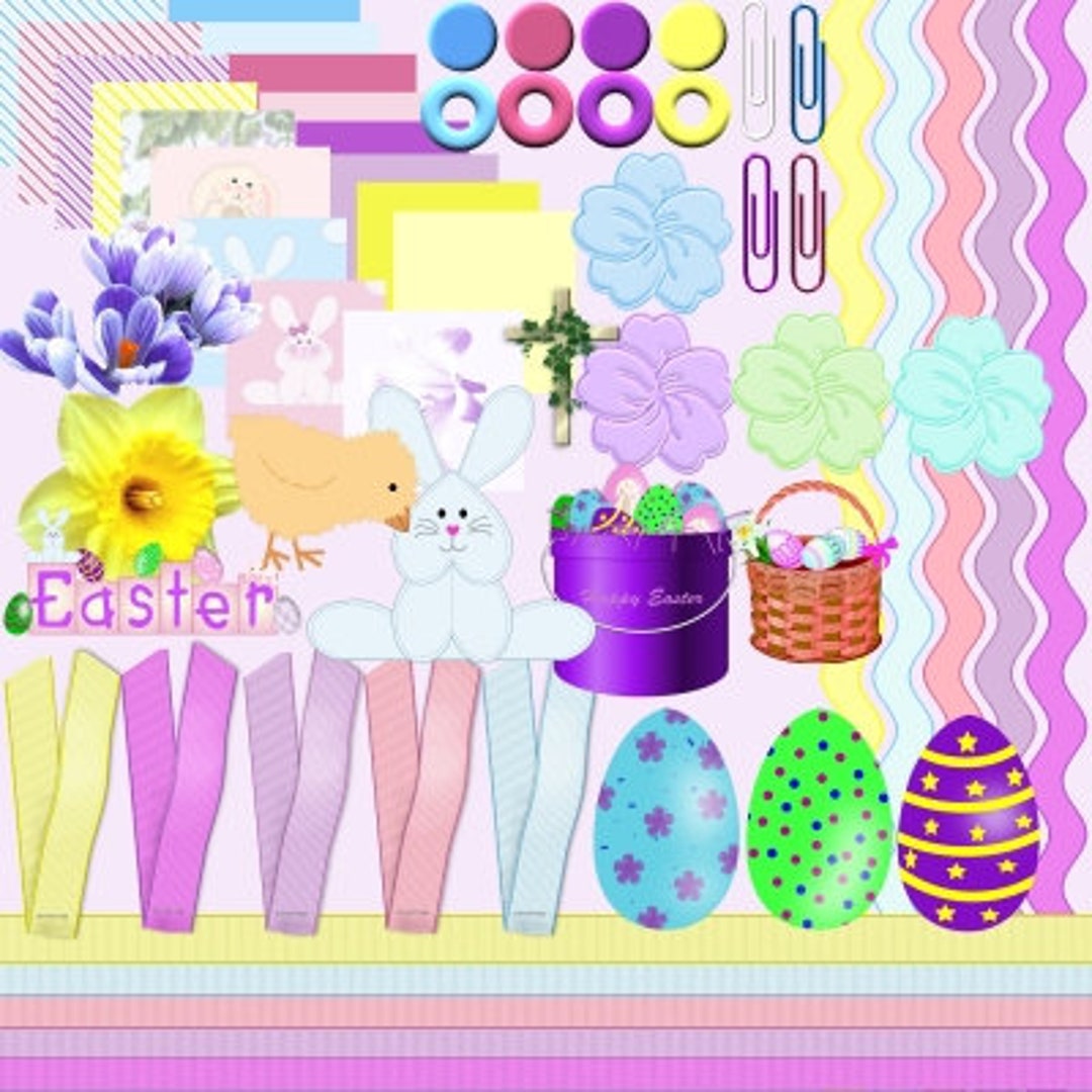 Easter 1 Digital Scrapbook Kit - Etsy