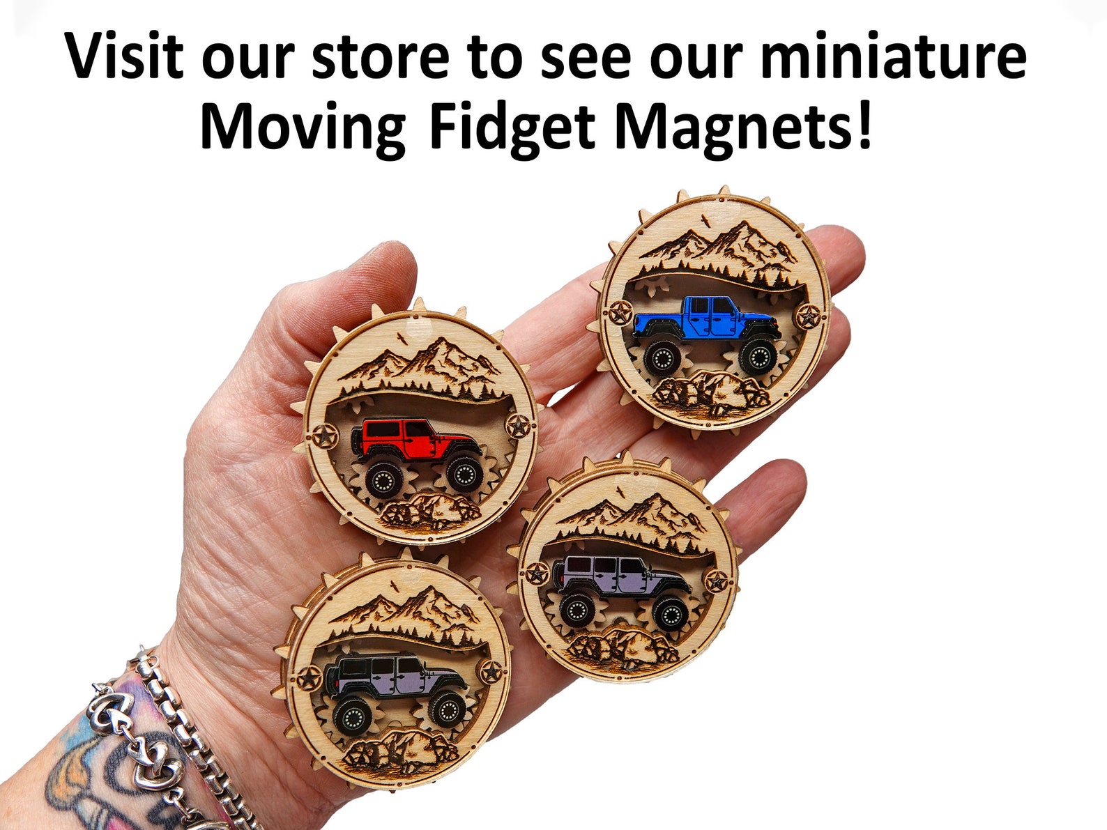 Wrangler 2 Door Moving Fidget Drink Coaster / Desk Toy | Etsy