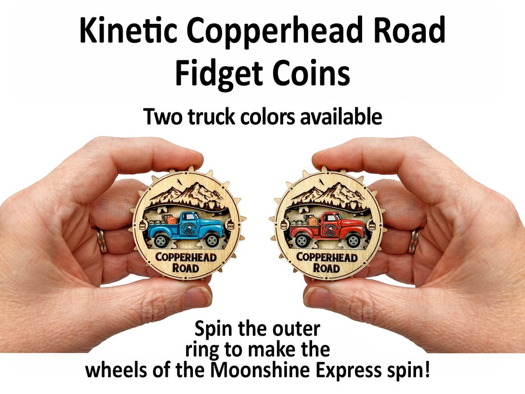 Small Kinetic Moonshine Express Truck on Copperhead Road Fidget Coin ...