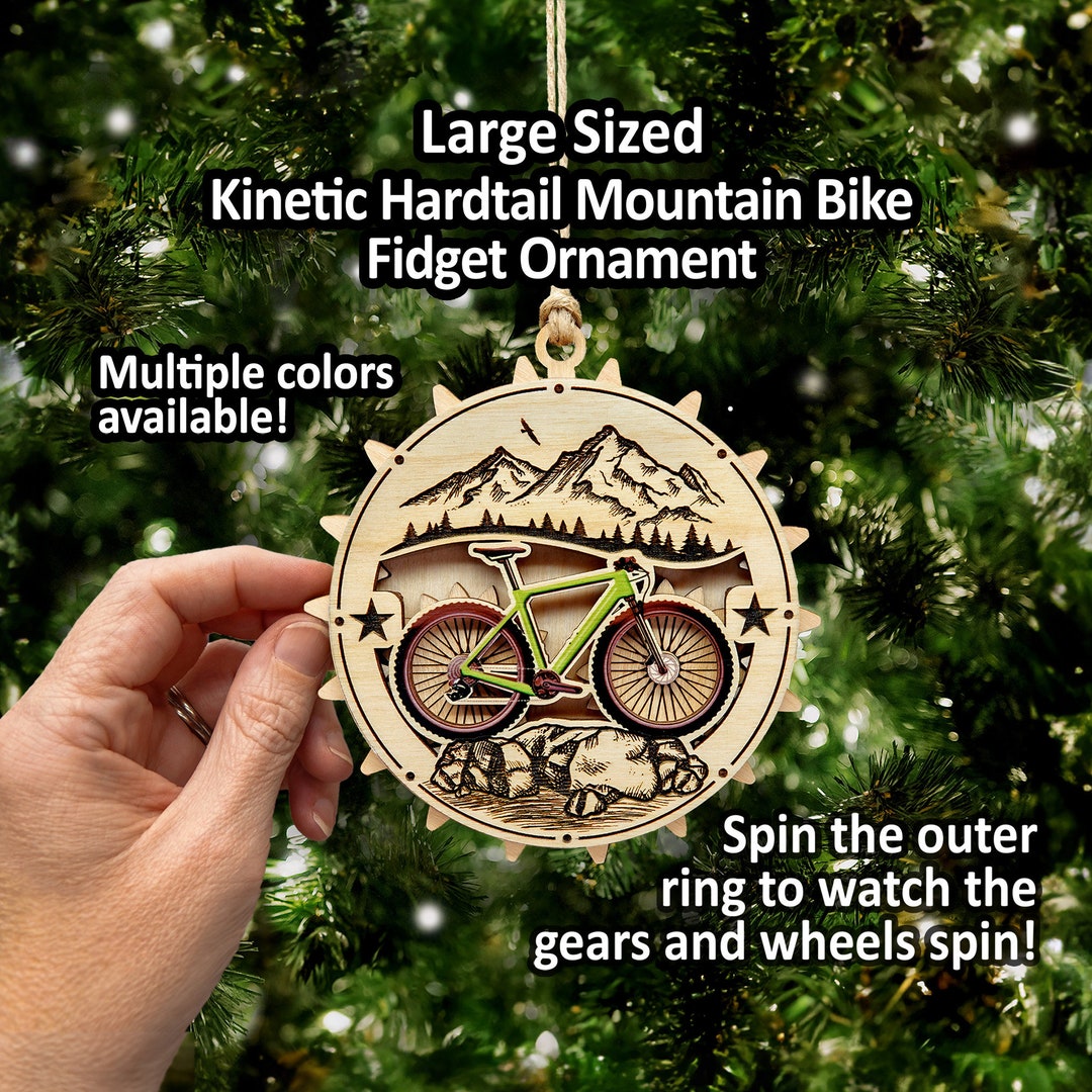 Large Kinetic Hardtail Mountain Bike/bicycle Fidget Christmas Ornament ...