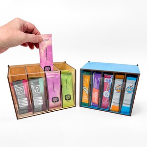 Flavored Water Drink Packet Organizer, Single Serving Drink Mix Holder ...