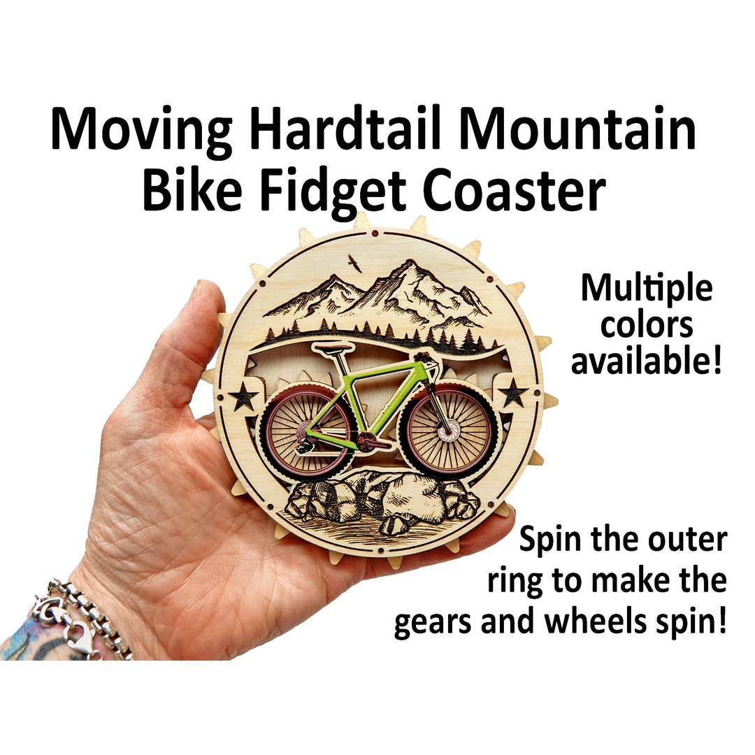 Moving Hardtail Mountain Bike/bicycle Fidget Drink Coaster / Mountain ...