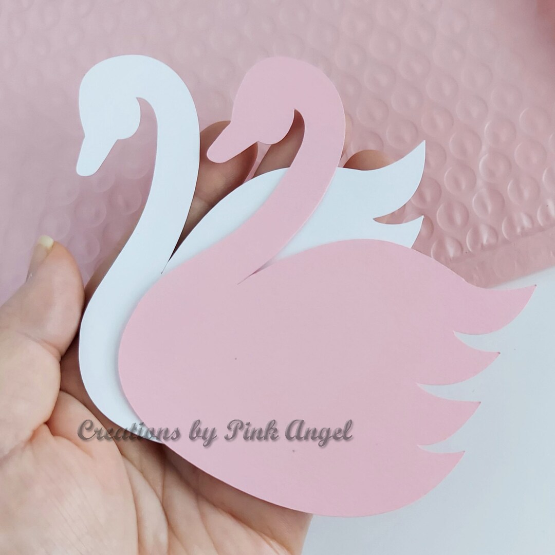 Swan Cardstock Cutouts, Paper Punches, Die Cuts for Swan Baby Shower or ...