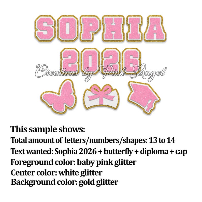 Triple Layer Graduation Lei Letter Cutouts, Class of 2026 Personalized ...