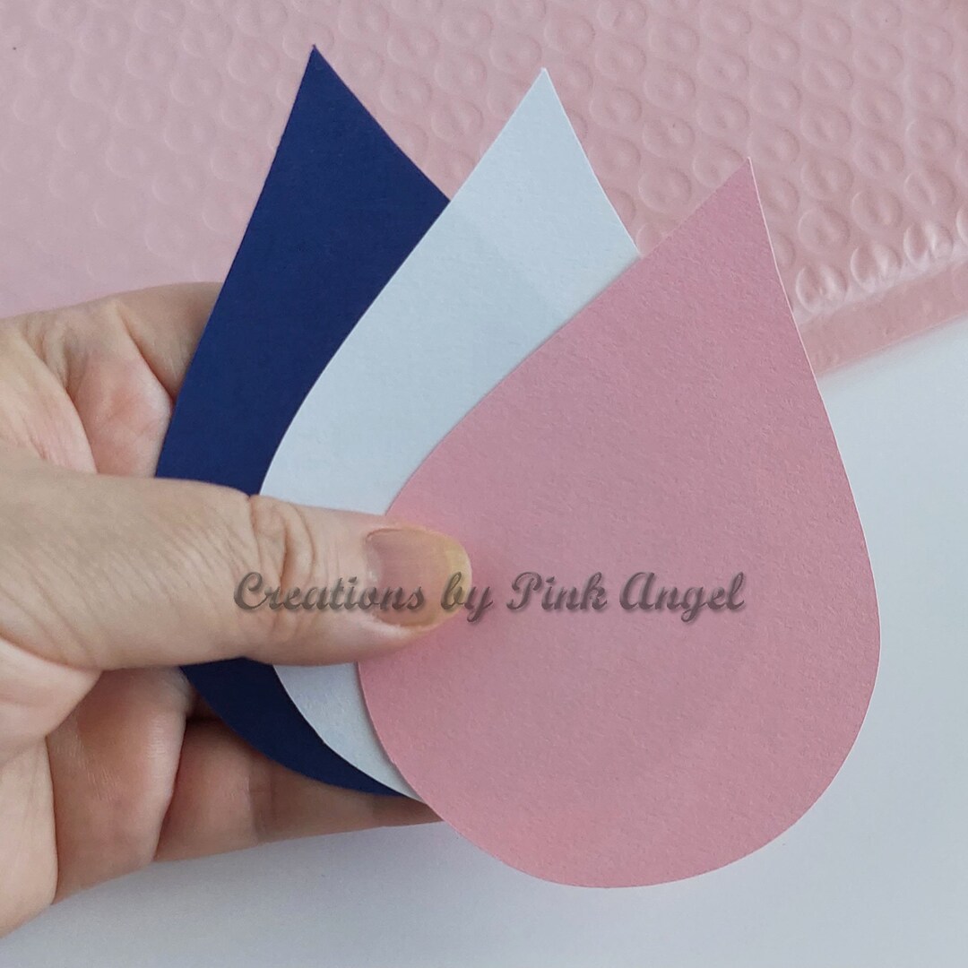 Raindrop Paper Cutouts for Baby Shower, Baby Well Wishes or ...