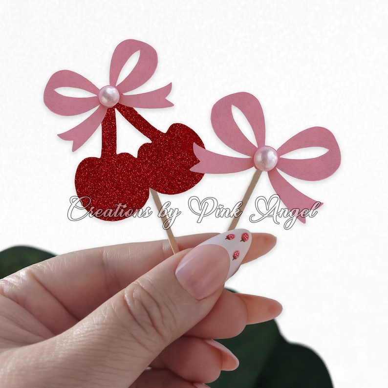 10PCS She's the Cherry on Top Cupcake Toppers, Choose Your Colors - Etsy