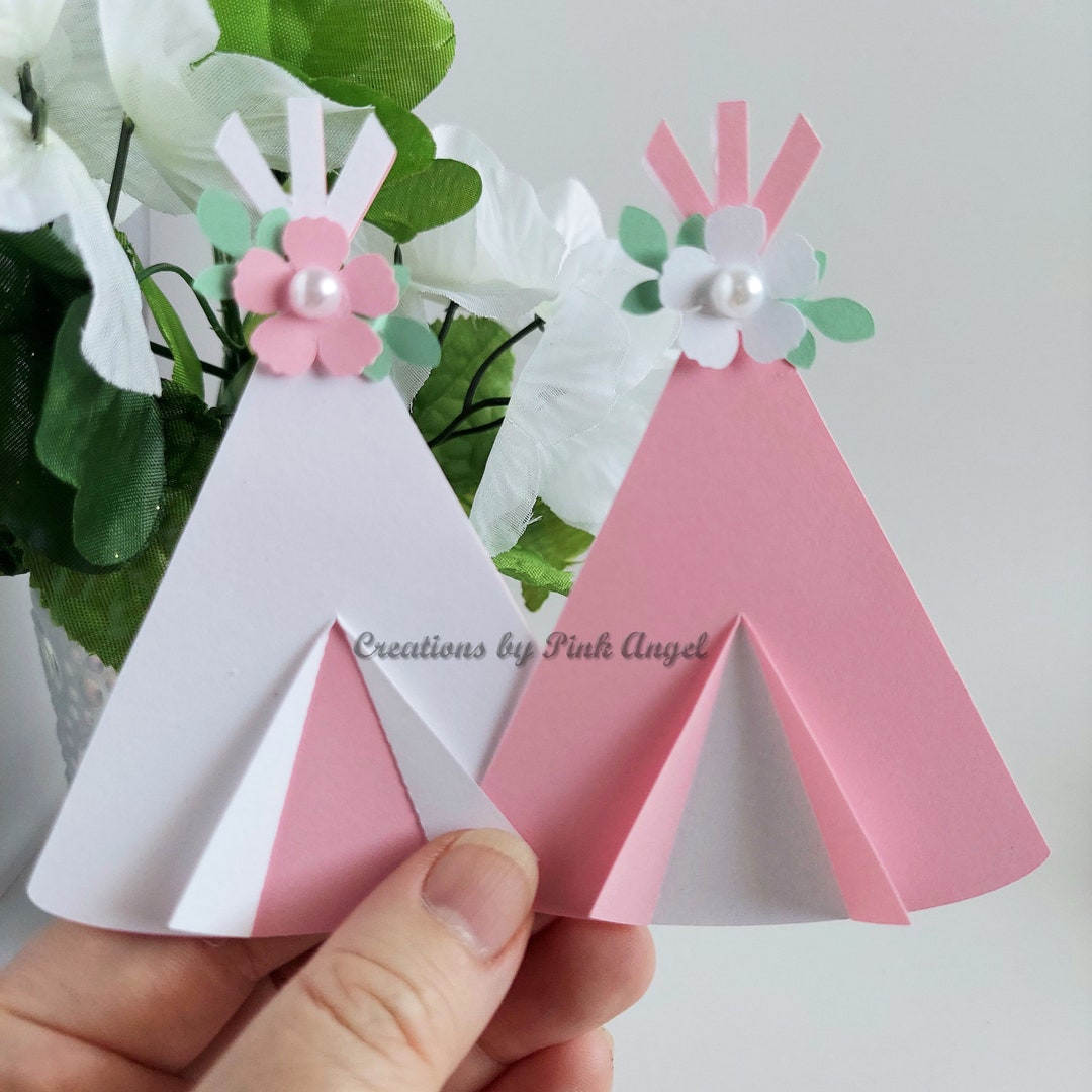 Floral Teepee Cutouts for Boho Baby Shower or Birthday Party ...