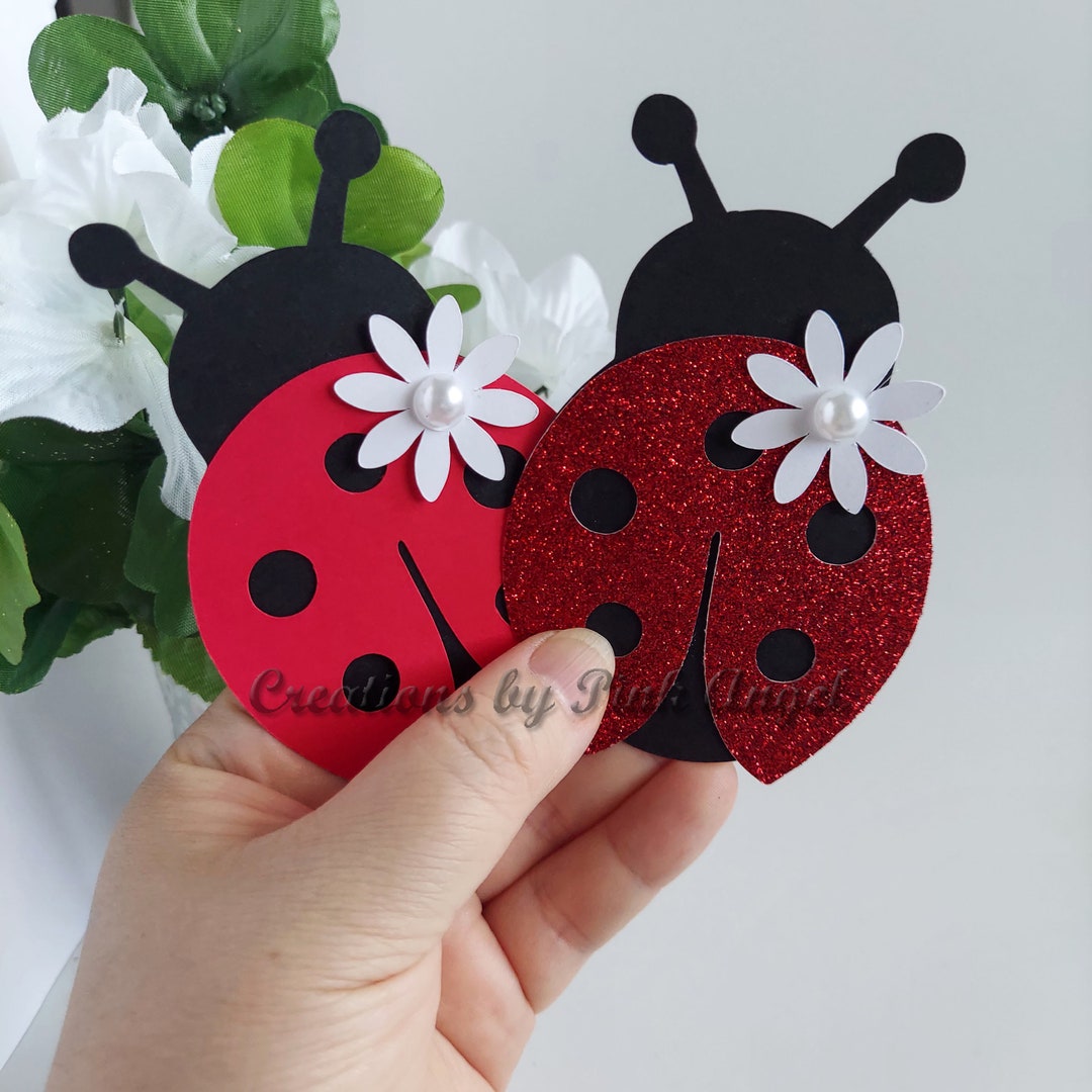 5PCS Ladybug Cutouts for Baby Shower or Birthday Party, Ladybug With ...
