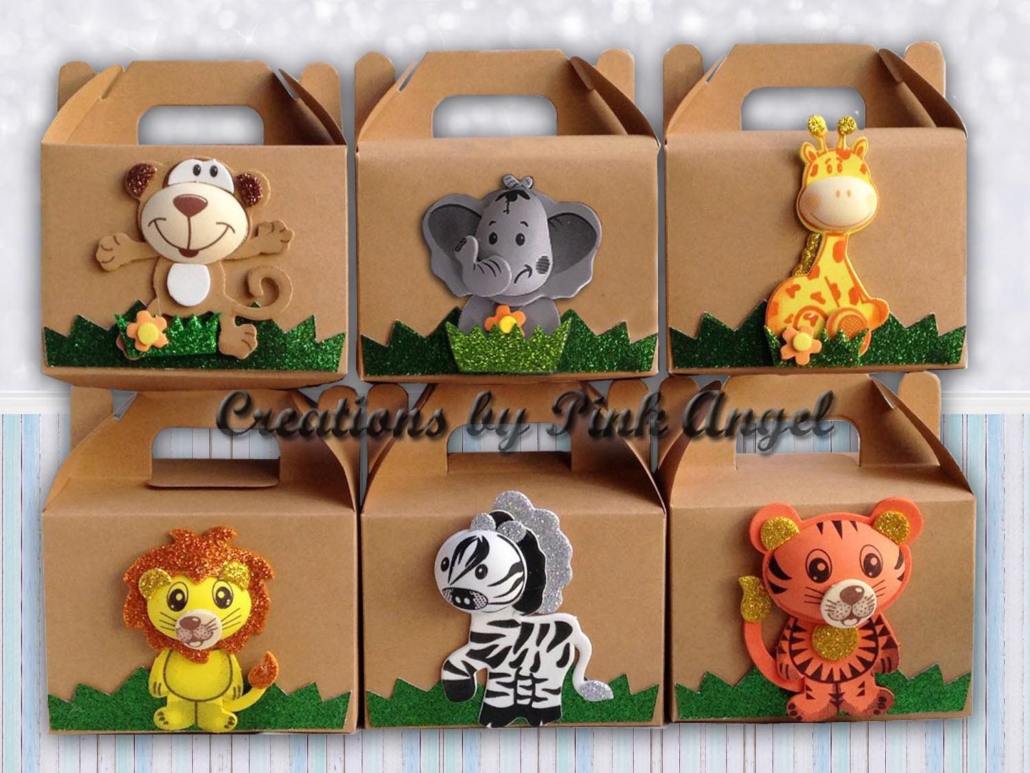 6 or 12 Safari Favor Boxes Safari Baby Shower Goodie Box - Etsy