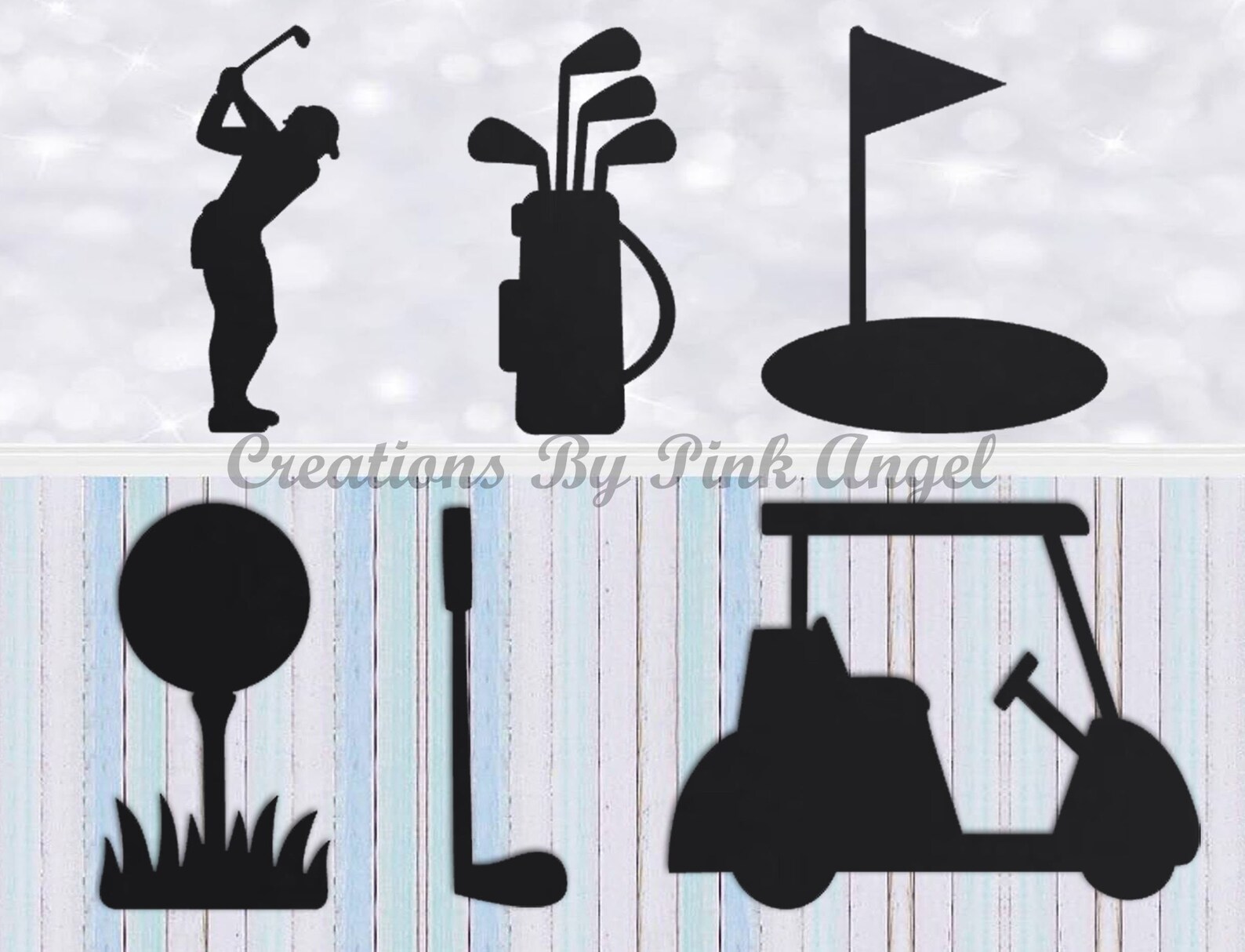 6 or 12PCS Golf Cutouts Golf Die Cut Embellishments for - Etsy