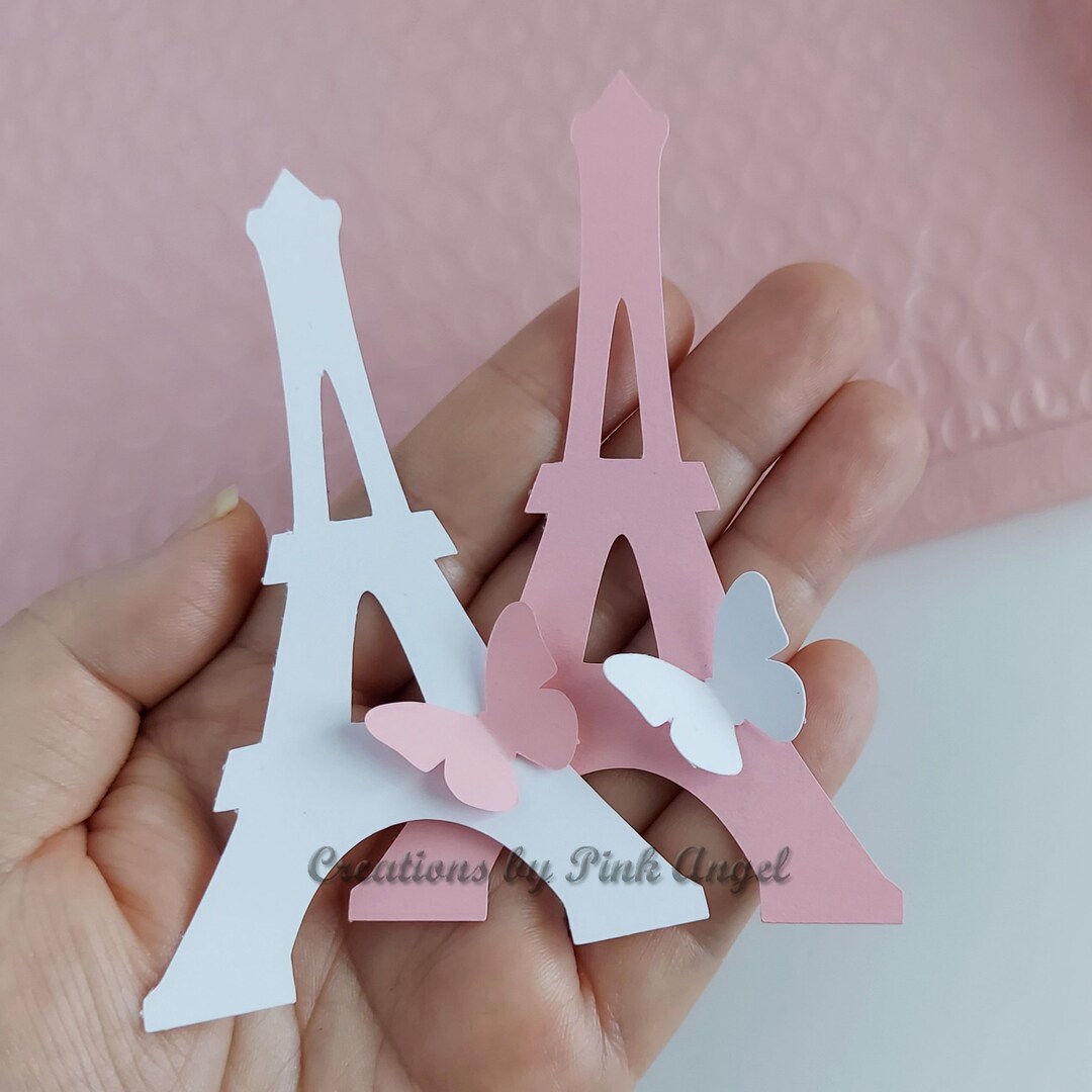 Paris Eiffel Tower Cardstock Cutouts for Baby Shower, Bridal Shower or ...
