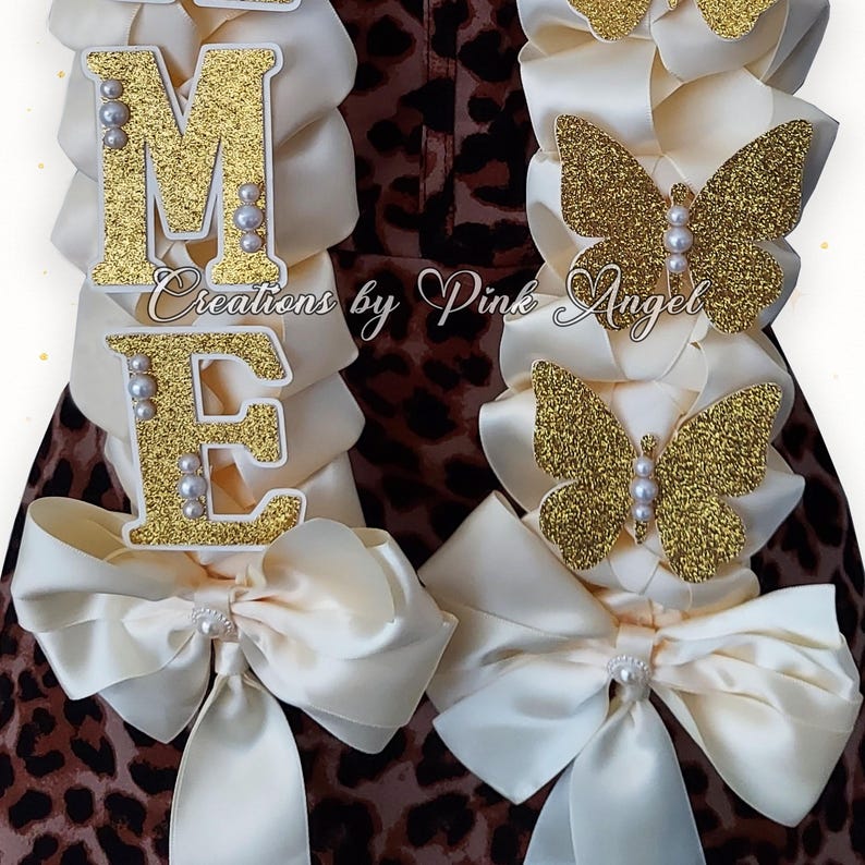 Custom Graduation Lei 2026, Personalized Coquette Double Braided Ribbon ...