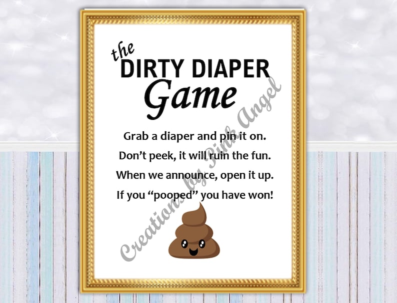 Dirty Diaper Game Free Printable