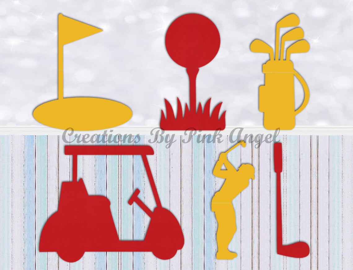 6 or 12PCS Golf Cutouts Golf Die Cut Embellishments for - Etsy