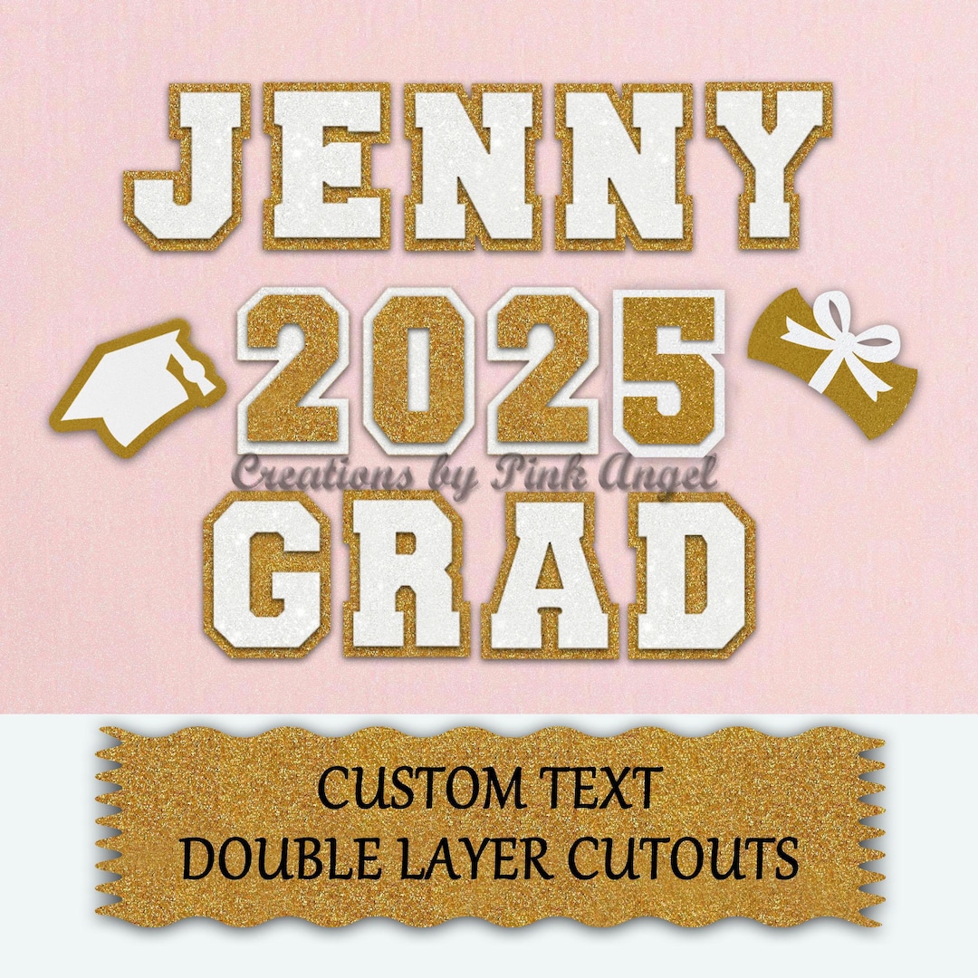 Custom Made Letter Cutouts for Graduation Leis and Grad Caps, Class of ...