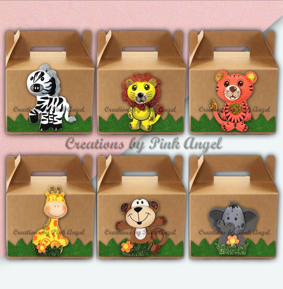 Noah's Ark or Zoo Animals Fillable Favor Boxes for Birthday Party ...