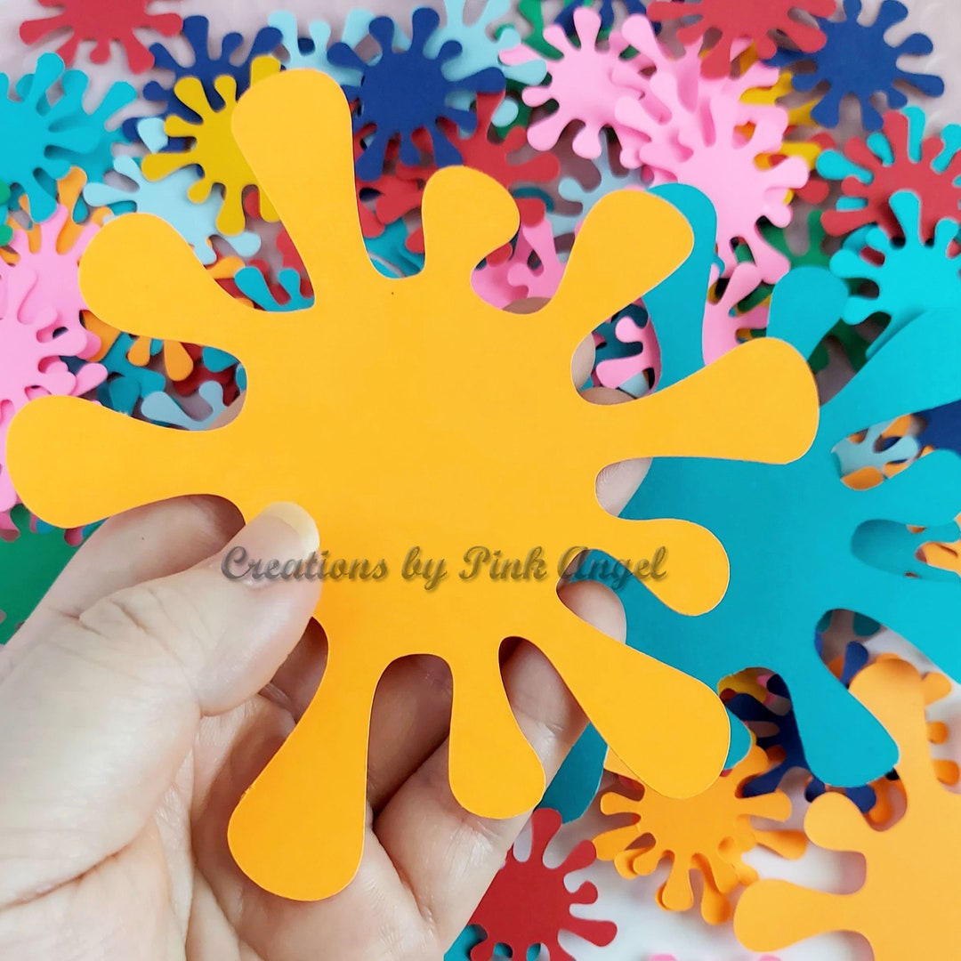 Slime Confetti Cutouts for Paintball Birthday Party Decorations, Choose ...