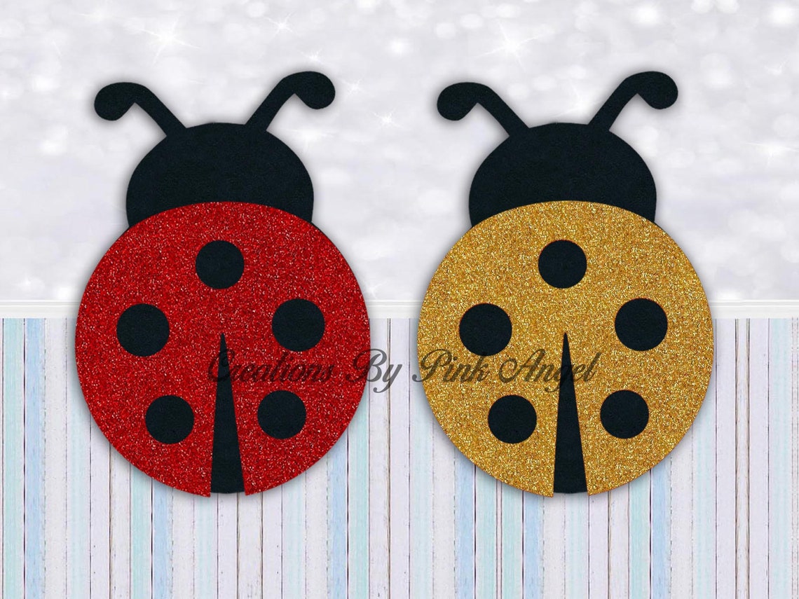 12PCS Glitter Ladybug Cutouts Ladybug Die Cuts Ladybug | Etsy