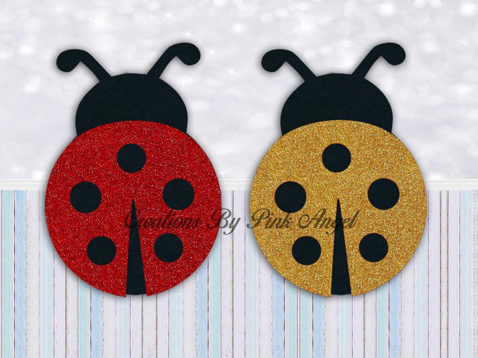 12PCS Glitter Ladybug Cutouts Ladybug Die Cuts Ladybug | Etsy