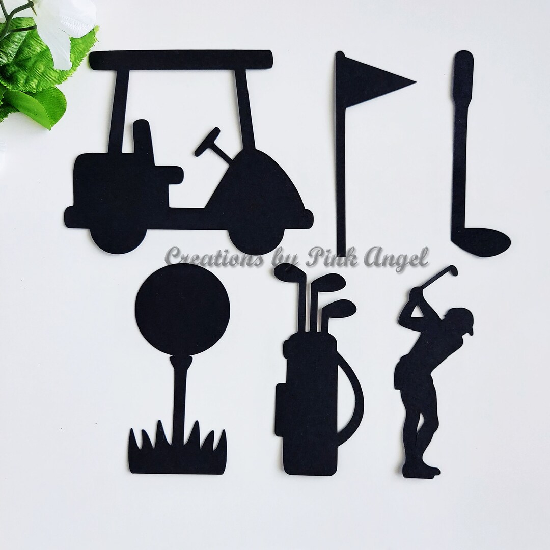 6 or 12PCS Golf Cutouts, Golf Die Cut Embellishments for Scrapbooking ...