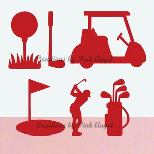 6 or 12PCS Golf Cutouts, Golf Die Cut Embellishments for Scrapbooking ...
