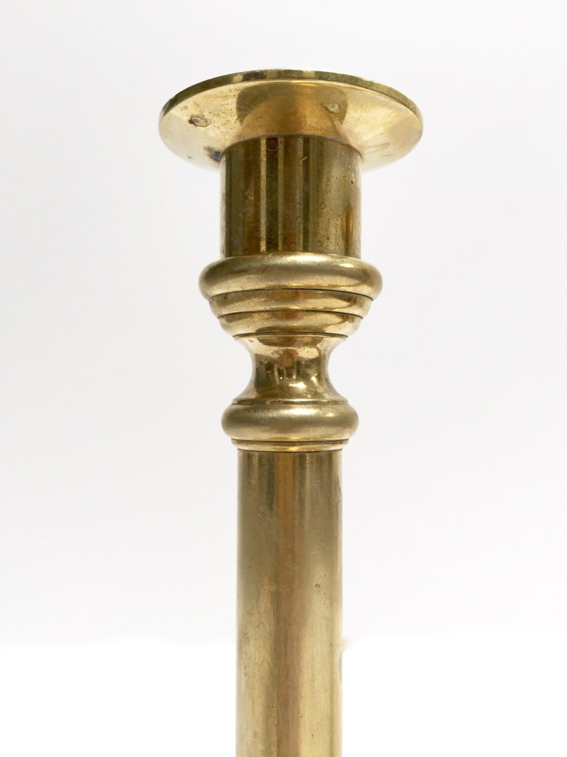Solid Brass Candleholders, a Pair Vintage Brass Candlestick Holders ...