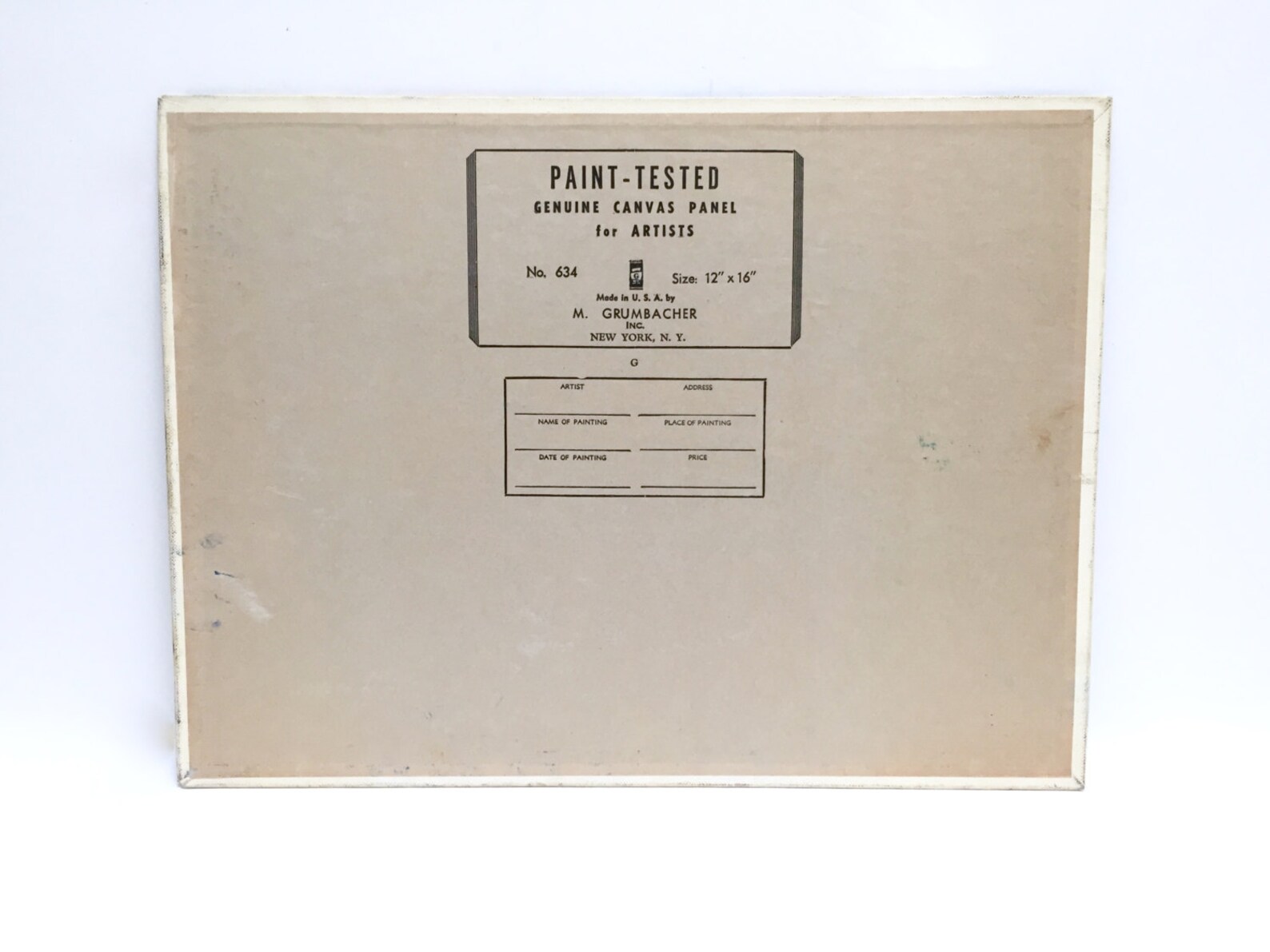 Original Blue Painting on Canvas Board | Vintage Acrylic Painting ...