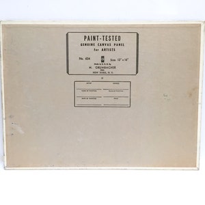 Original Blue Painting on Canvas Board | Vintage Acrylic Painting ...