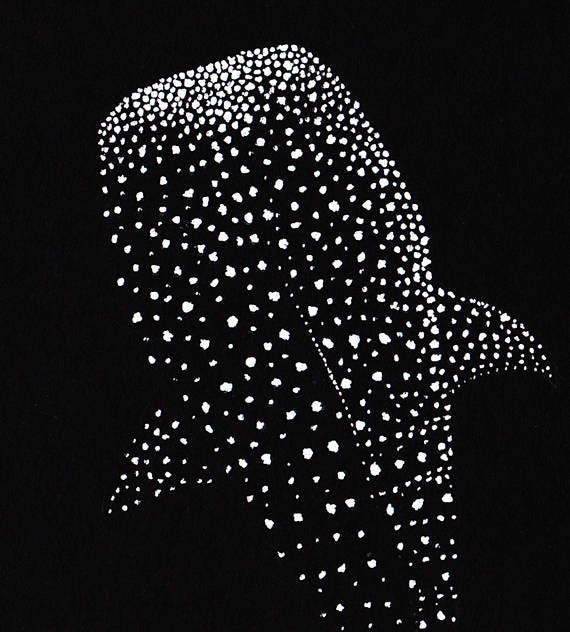 Fine Art Print of Pointillism Illustration: Whale Shark by - Etsy