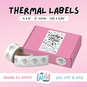 LUCKY MAIL Thermal Printer Labels for Rollo, Munbyn or Epson, Box ...